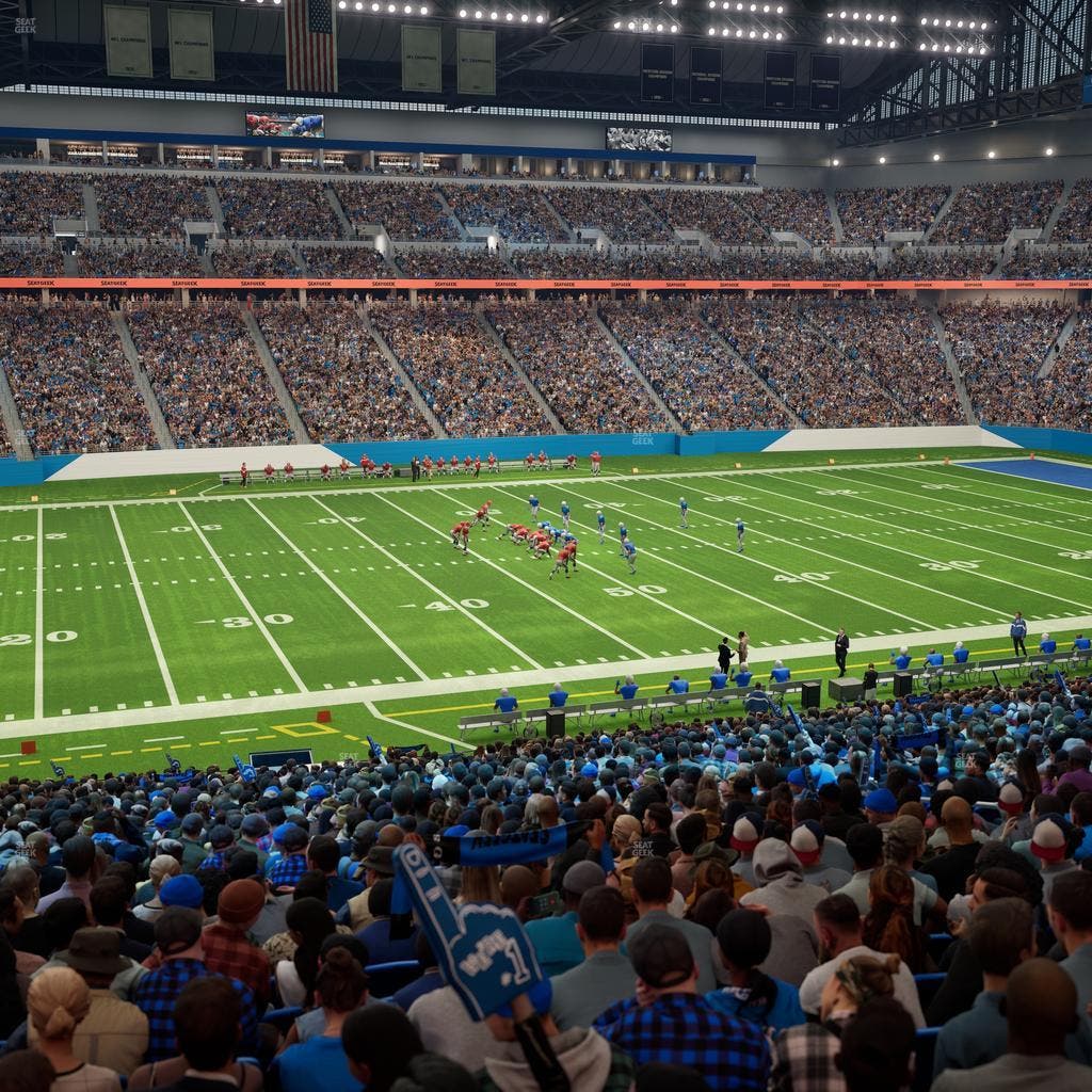 Ford Field - Section 104 Seat View | SeatGeek