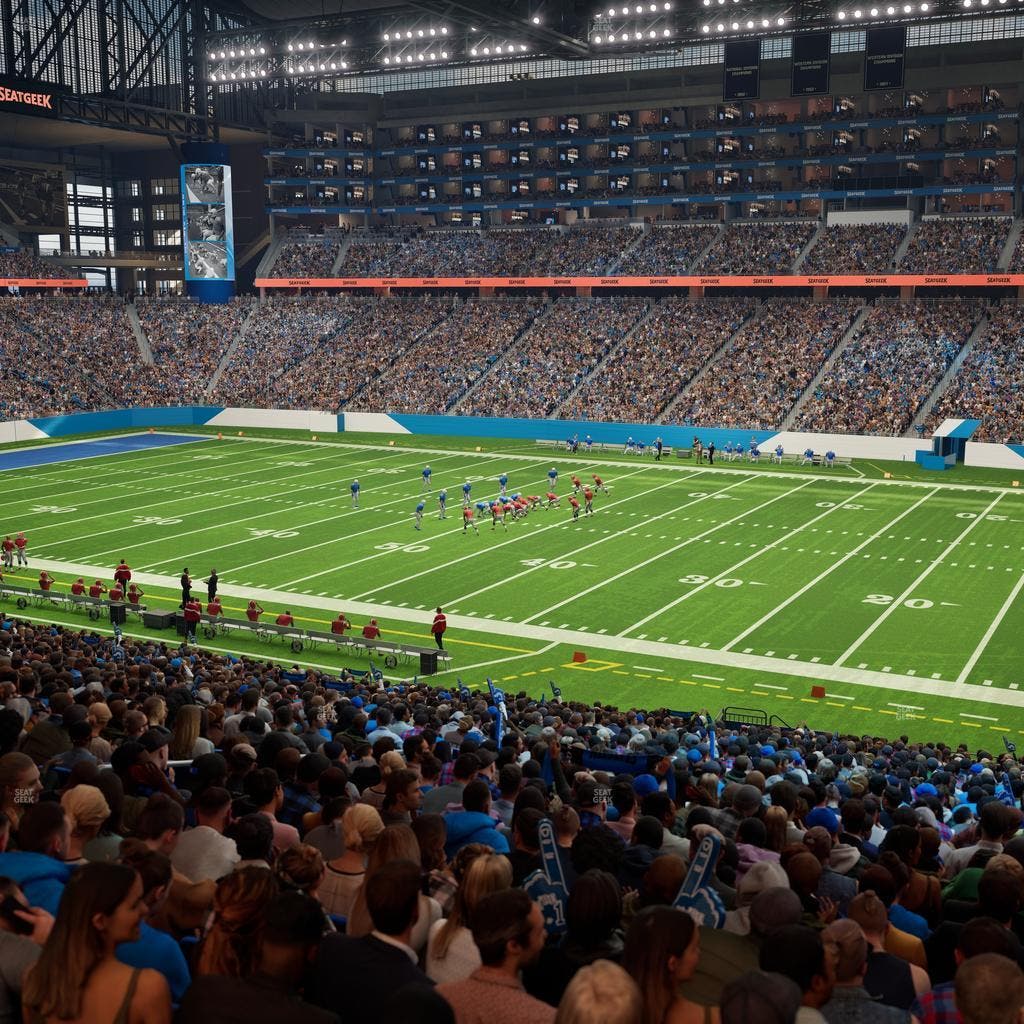 Ford Field - Section 130 Seat View | SeatGeek