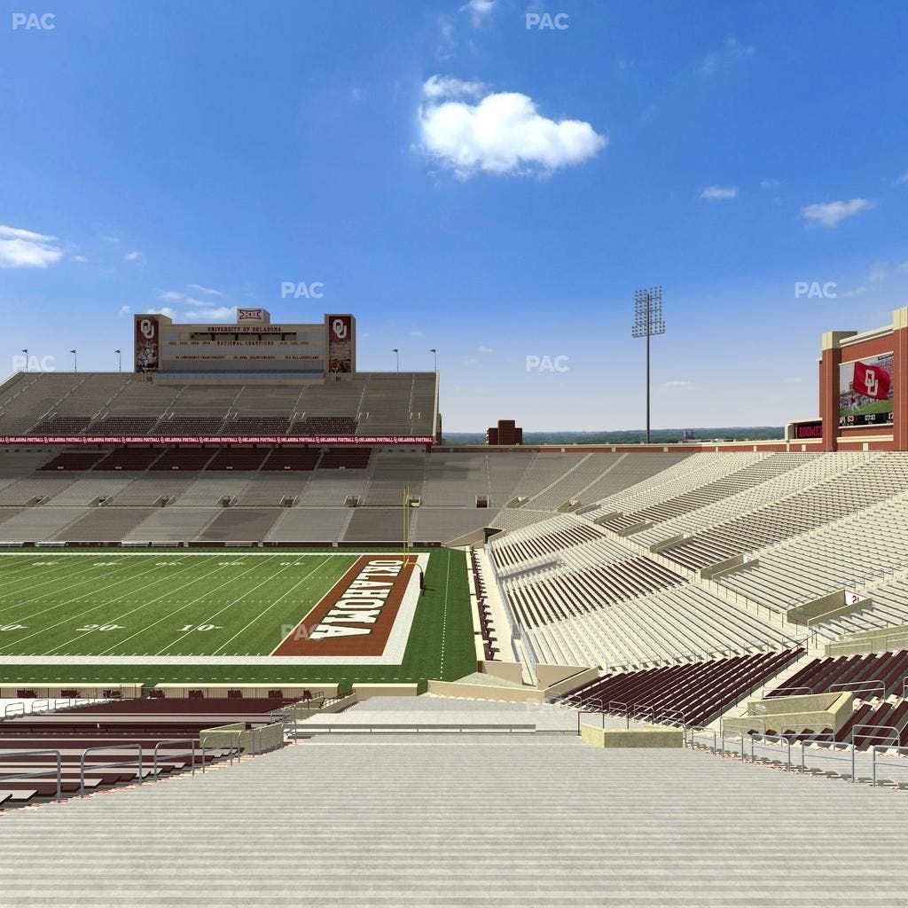 Gaylord Family Oklahoma Memorial Stadium - Section 26 Seat View ...