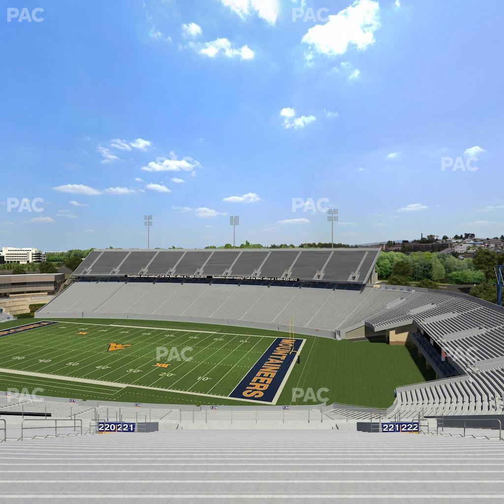 Mountaineer Field at Milan Puskar Stadium - Section 221 Seat View ...