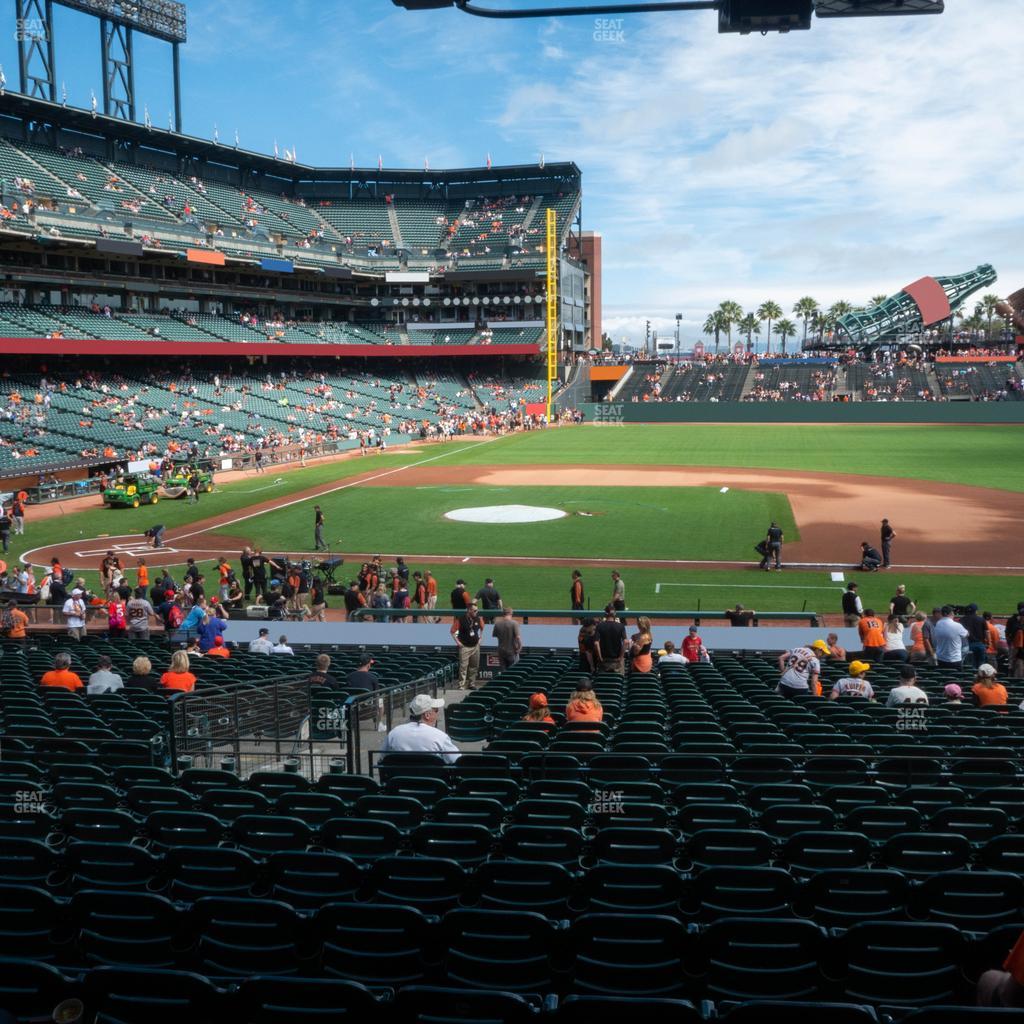 Oracle Park - Section Premium Lower Box 108 Seat View | SeatGeek